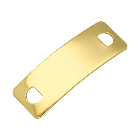 A High Quality Stainless Steel Name Tag In A Curved Shape Fits