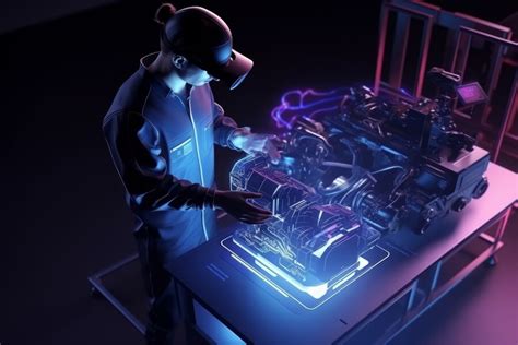 free ai image person using ar technology to perform their occupation