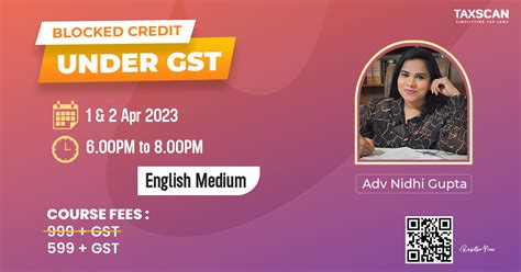 Blocked Credit Under Gst
