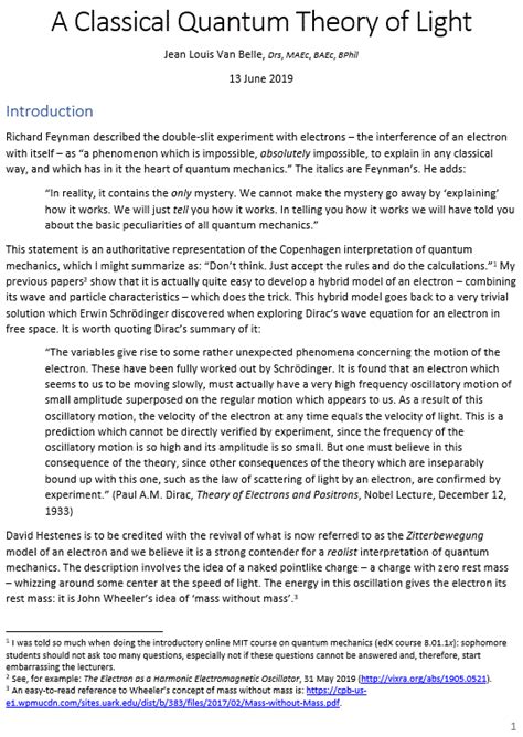 Bringing Physics Back To Quantum Physics Classical Quantum Theory Reading Feynman