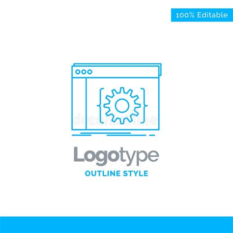 Blue Logo Design For Api App Coding Developer Software Busi Stock