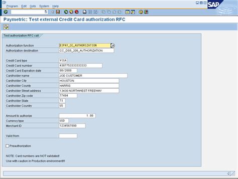 test authorization