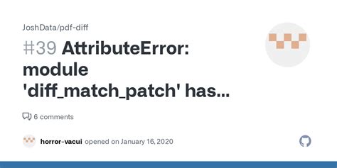 AttributeError Module Diff Match Patch Has No Attribute Diff