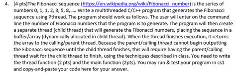 solved 4 [4 pts]the fibonacci sequence