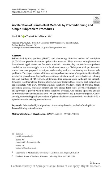 Acceleration Of PrimalDual Methods By Preconditioning And Simple Subproblem Procedures