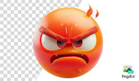 ایموجی عصبانی Angry Emoji دانلود تصویر دوربری شده