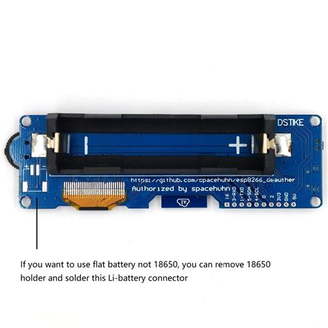 DSTIKE WiFi Deauther OLED V5 ESP8266 макетная плата 18650 защита от