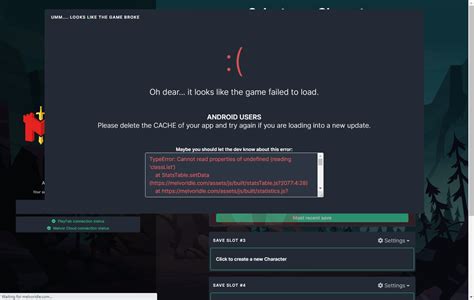 Bug Game Failing To Load Issue 2551 MelvorIdle Melvoridle
