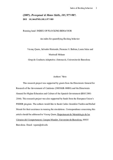 Pdf An Index For Quantifying Flocking Behavior 12