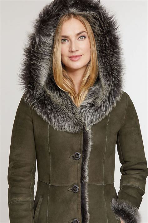 Theodora Hooded Toscana Sheepskin Coat Sheepskin Coat Coat Coat Outfits