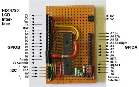 Mcp23017 Breakout Board For I2c Connection To Hd44780 Character Lcd