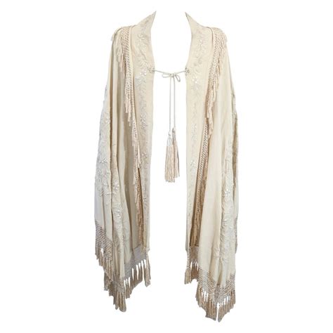 Victorian Embroidered Chinese Mantle Shawl For Sale At 1stdibs