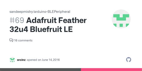 Adafruit Feather 32u4 Bluefruit Le · Issue 69 · Sandeepmistryarduino