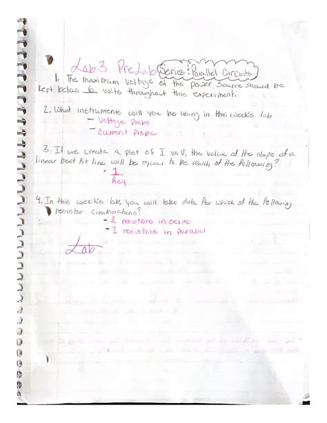 LSU PHYS Lab Series And Parallel Circuits PHYS Studocu