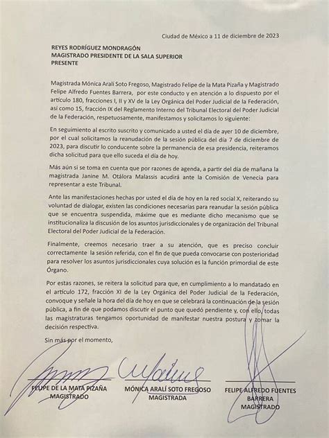 Magistrados respondieron a Reyes Mondragón y pidieron reanudar sesión del Tribunal Electoral