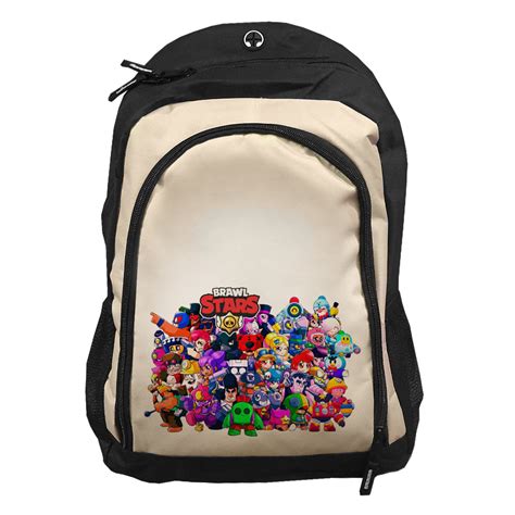 תיק גב איכותי לבוגרים עם שם אישי בראול סטארס כל הדמויות 1 אהבה במילים