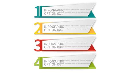 Set Of Four Colorful Paper Numbers Google Slide Theme And Powerpoint Template Slidedocs