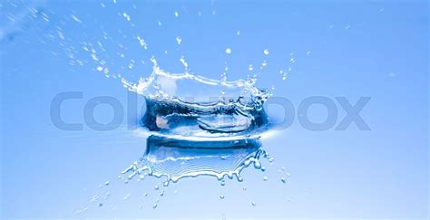 Spark / Splash of blue water | Stock image | Colourbox