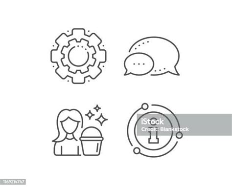 서비스 라인 아이콘 청소 양동이를 가진 여자입니다 벡터 고급에 대한 스톡 벡터 아트 및 기타 이미지 고급 기포 모양