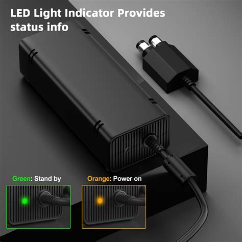 Ac Adapter For Xbox 360 Slim Power Supply With Cord Replacement