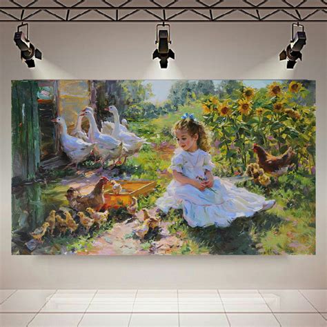 قیمت و خرید پوستر طرح نقاشی دختری در مزرعه اثر کنستانتین رازوموف کد Ar30807