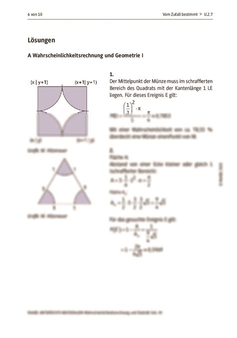 Stochastik Mit Geometrie Und Analysis RAAbits Online