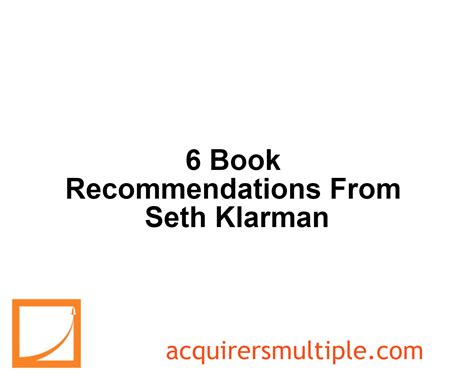 6 Book Recommendations From Seth Klarman The Acquirers Multiple®