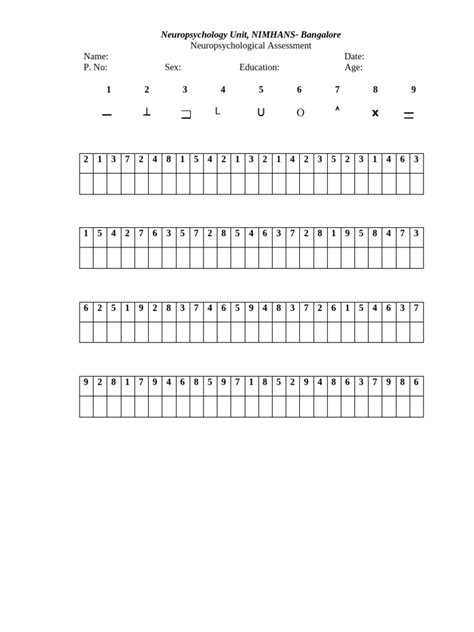 Digit Symbol Pdf