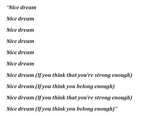 Nice Dream By Radiohead Song Meanings And Facts