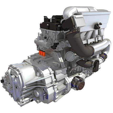 Premium Photo Car Engine 3d Rendering On White Background
