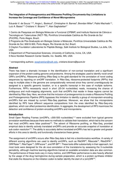 Pdf The Integration Of Proteogenomics And Ribosome Profiling Circumvents Key Limitations To