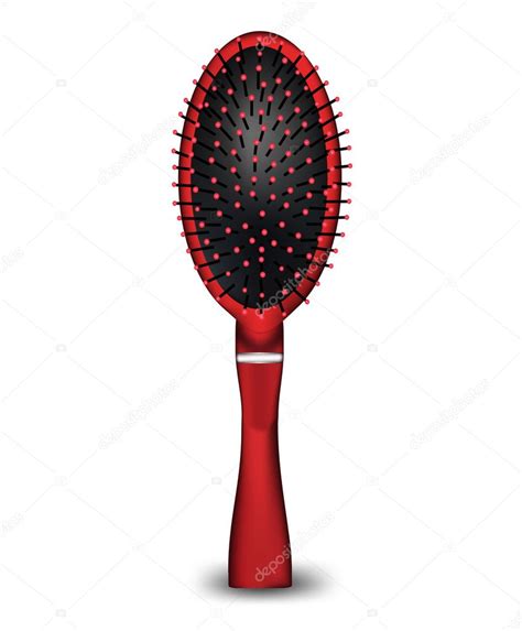 A Hair Brush With A Red Handle Vector — Stock Vector © Emaria 3670351