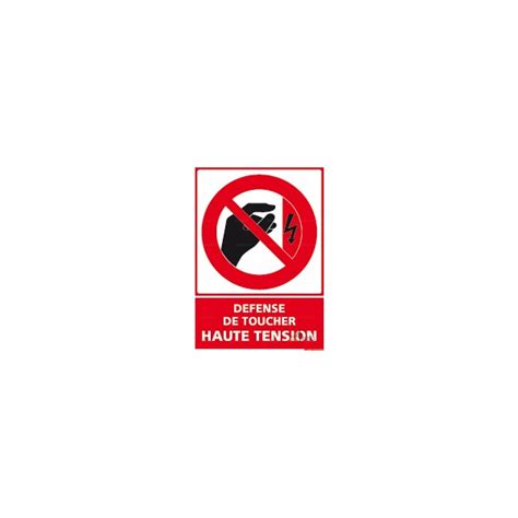 Panneau vertical Défense de toucher haute tension 3 4mepro