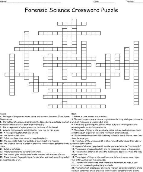 Science Crossword Puzzles Printable With Answers Printable Crossword