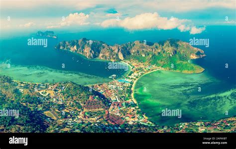 Koh Phi Phi Don Viewpoint Paradise Bay With White Beaches View From