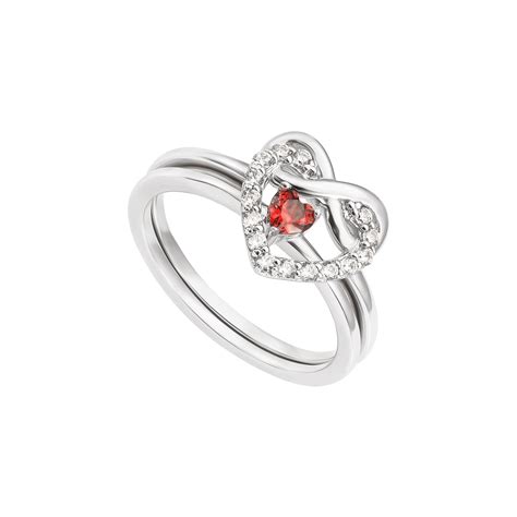 Nhẫn Bạc đính đá Màu đỏ Pnjsilver Fantasia Ztxmk000085