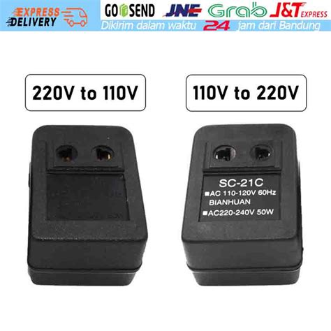 Jual LL AC 220V To 110V 110V To 220V AC Power Voltage Converter 50W Adapter Travel Transformer