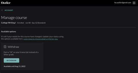 Withdrawing From A Course