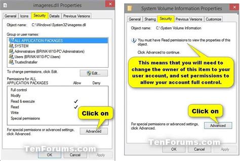 Change Owner Of File Folder Drive Or Registry Key In Windows Tutorials