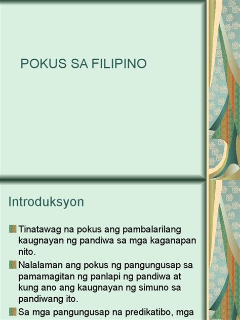 Pokus Sa Filipino Pdf