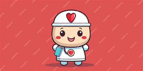 Premium Ai Image Medical Assistant Mascot For A Company Logo Line Art