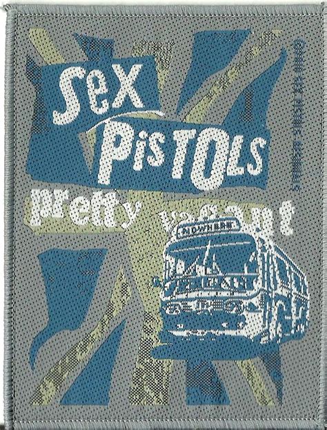 Sex Pistols Pretty Vacant Oblong Woven Sew On Patch 10 X 75