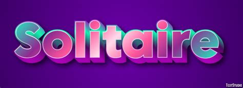 Solitaire Purple Green And Pink 3d Text Effect Generator