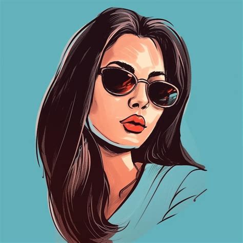 Premium Ai Image A Woman With Sunglasses And A Choke On Her Neck