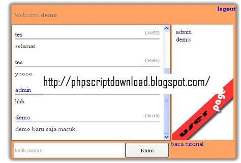 Membuat Chat Dengan Php Fasrspaces