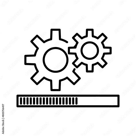 System Update Icon Gear Or Cog Icon Illustration For Web And Appeps