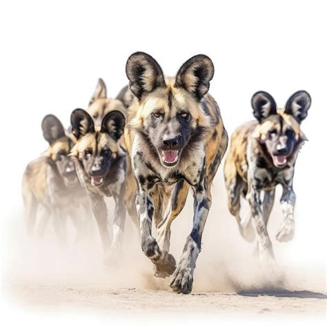 Premium Ai Image Dynamic African Wild Dog