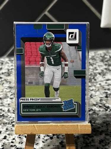 Ahmad Sauce Gardner 2022 Donruss Rated Rookie Blue Press Proof Ebay