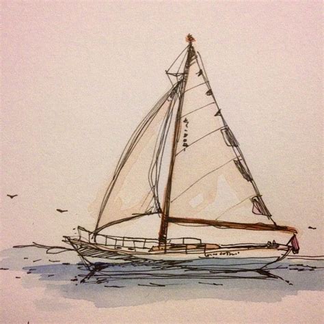 Clancy Pannell On Instagram Sailboat On The Sea Sketch Study For A