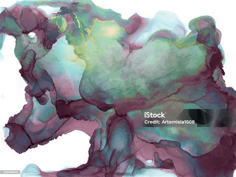 카멜레온 색상 골드 반짝이갈색 수채화 배경 수채화 알코올 잉크 스플래시 액체 흐름 텍스처 페인트 노란색 추상 디지털 종이 순수 미술 패턴 벡터 0명에 대한 스톡 벡터 아트